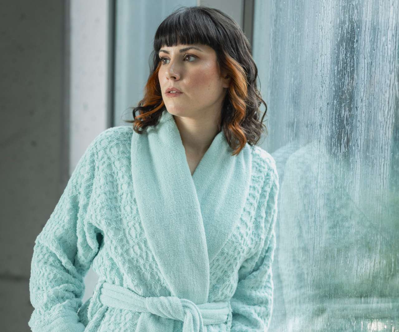 Abyss LODGE bathrobe with shawl collar