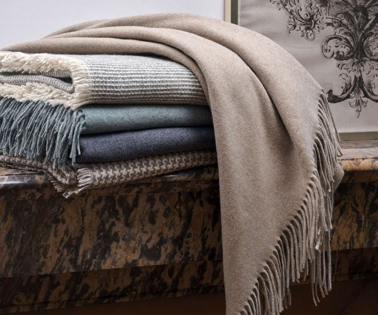 Fischbacher Plaid Aspen made from 100% cashmere now online available